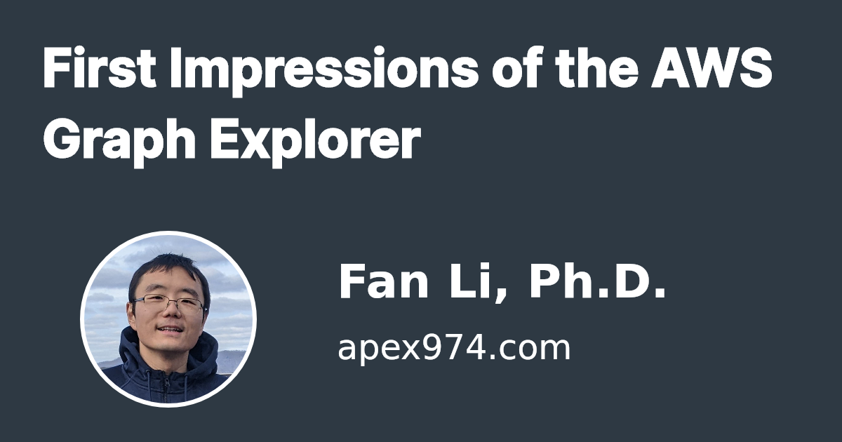 First Impressions of the AWS Graph Explorer